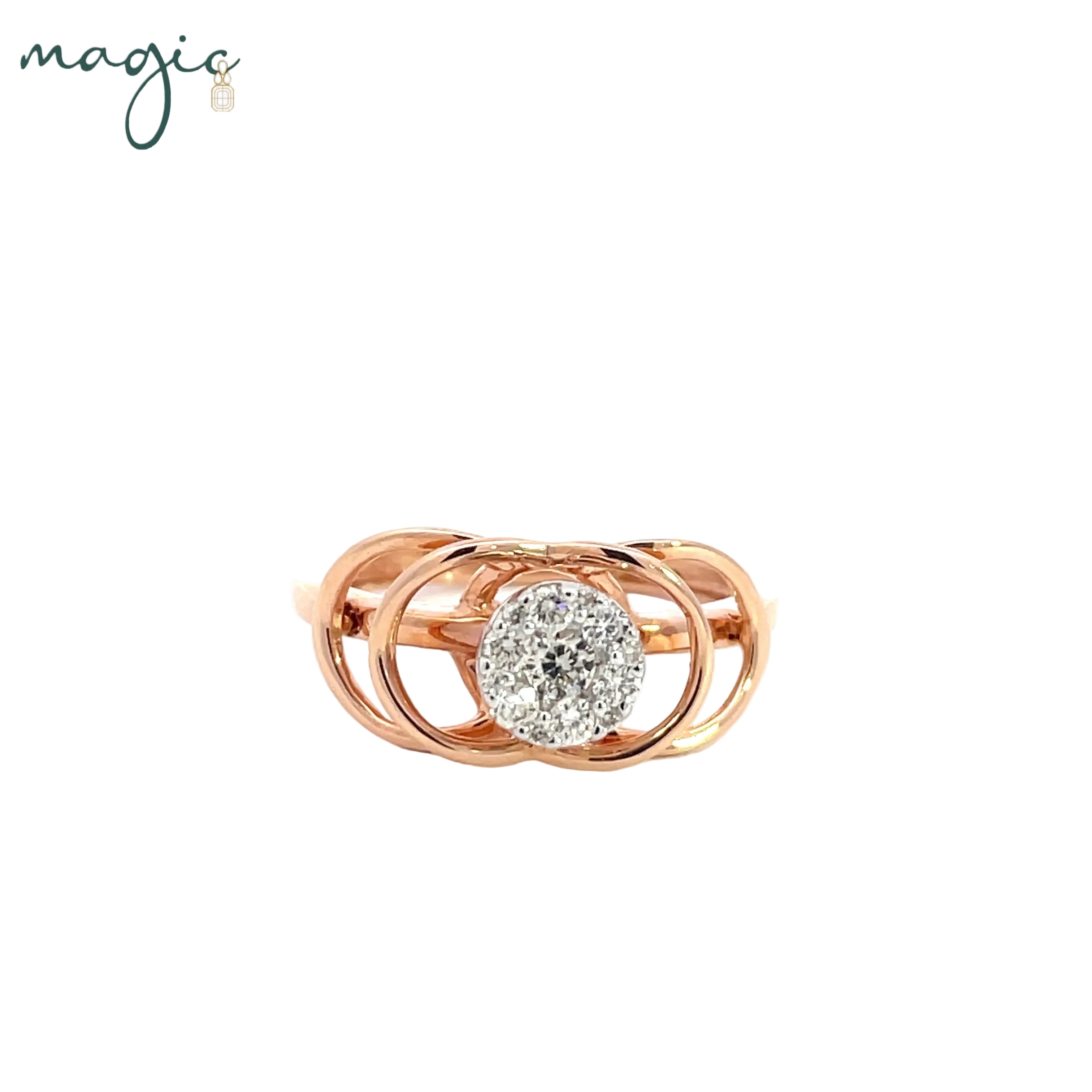 Magic Interwinning Glorious Flower Diamond Ring – magicJewel India