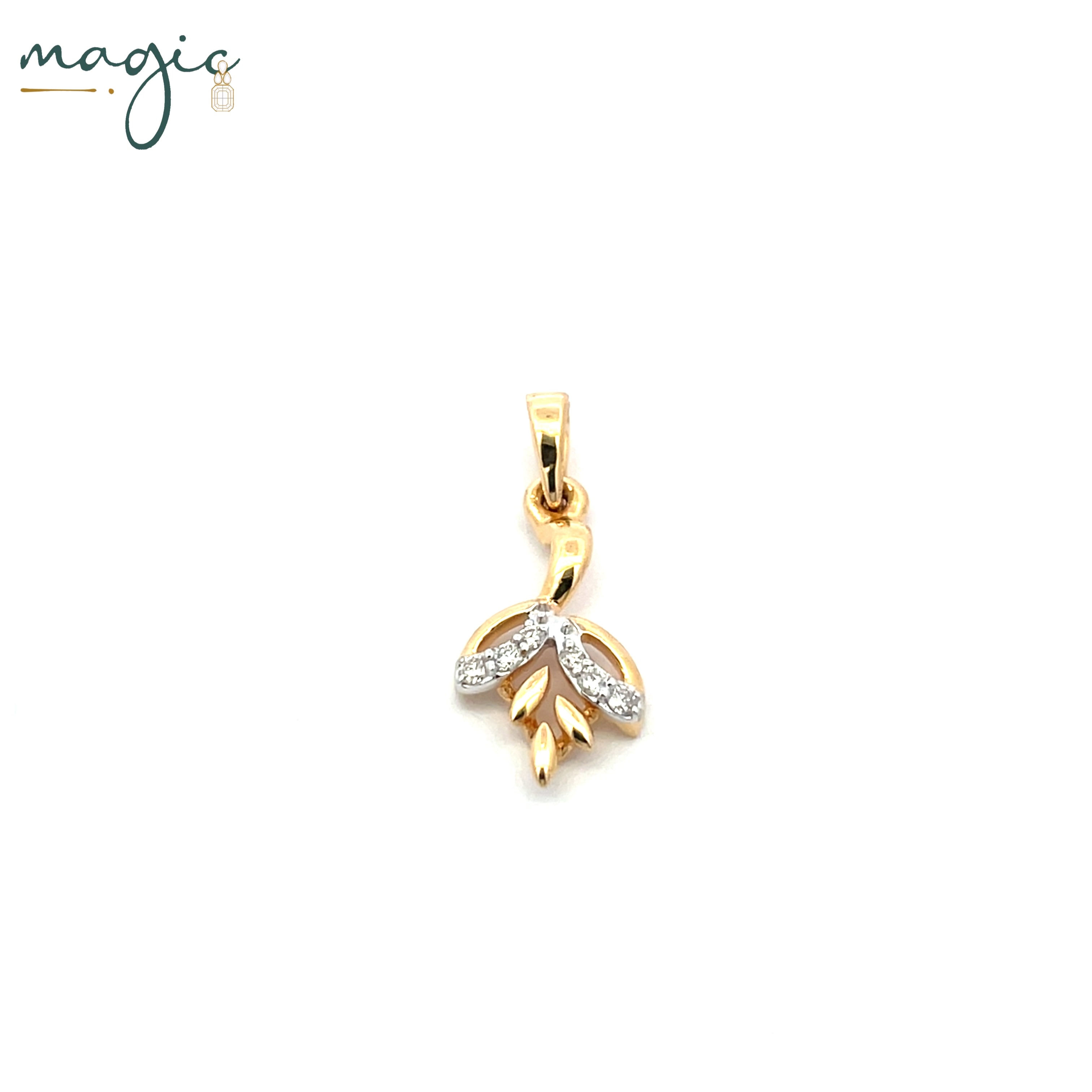 Magic Lustrous Leaf Pendant – magicJewel India